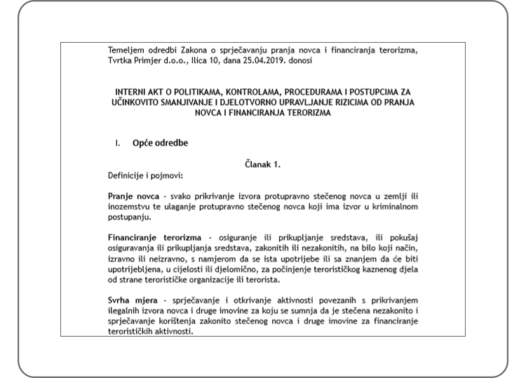 Raverus | eSPNIFT | Provođenje mjera sprječavanja pranja novca